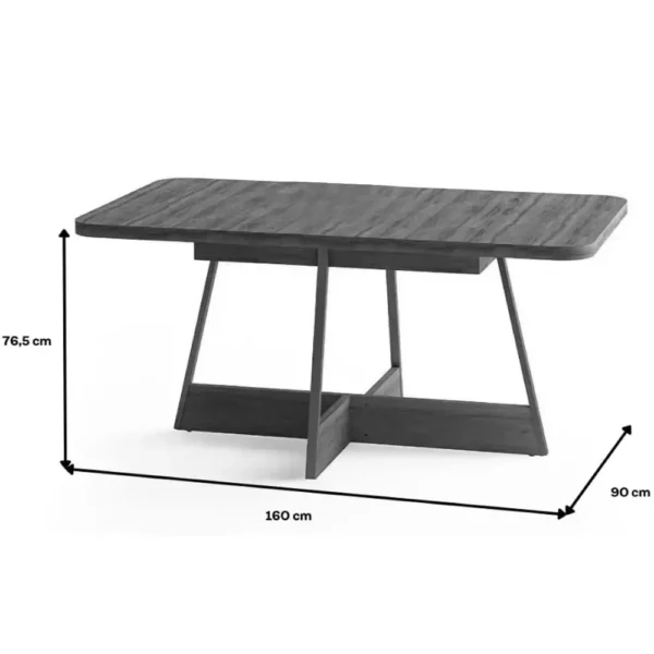 Mesa Atria 1592 Retangular 160cm Carraro