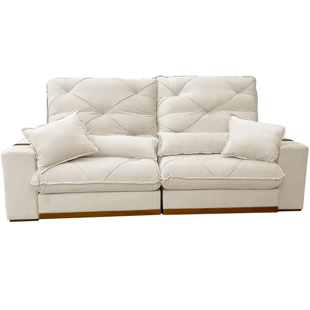 Sofá Isabela com Molas Ensacadas 4 Lugares Retrátil e Reclinável 250cm ...